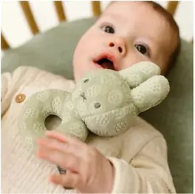 Little Dutch Chrastítko králíček Miffy Green Flower / od 0 měsíců