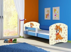Dětská postel - Pejsek 2 160x80 cm modrá