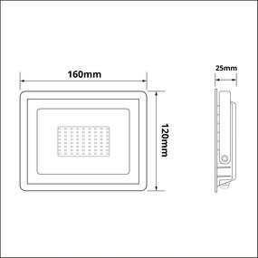 T-LED LED reflektor LEVE 30W Teplá bílá