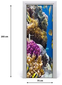 Samolepící fototapeta na dveře Korálový útes 75x205 cm