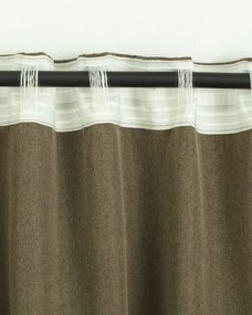 Hotový závěs BASIC s řasící páskou 140x300cm světle hnědý