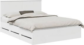 Rám postele se zásuvkou Bílá 150 x 200 cm Inženýrské dřevo 3411103