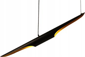 Závěsná lampa Black Tube černo zlatá 100 cm