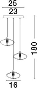 Závěsné svítidlo NOVA LUCE KING G9 9006048 bez žárovky