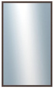 DANTIK - Zarámované zrcadlo - rozměr s rámem cca 60x100 cm z lišty KASETTE hnědá (2757)
