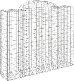 Klenuté gabionové koše 5 ks 200x50x160/180cm pozinkované železo 3146386