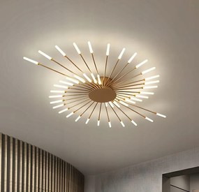 Lampa Wiszaca Złota Zyrandol Led 4500k Kreatywna Nowoczesna Do Salonu
