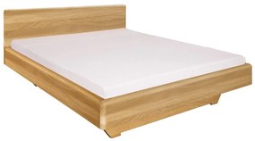 Drewmax Dřevěná postel 200x200 dub LK210 buk bělený
