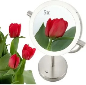 SENCOR SMM 3090SS Oboustranné kosmetické zrcátko / 18 cm / LED osvětle
