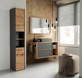 TPS Koupelnová skříňka 30 - Antracit / Dub artisan