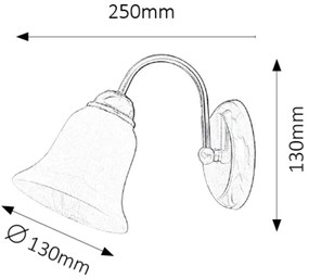 Rabalux FRANCESCA nástěnné svítidlo max. 1x40W | E14 | IP20 - saténový chrom