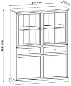 Obývací stěna LUCCA b | 4 díly | sestava C | 529,6 cm | bílá