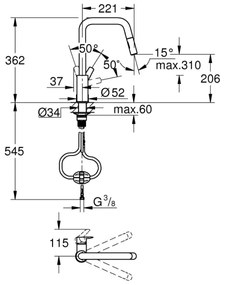 GROHE 30631DC0 - Dřezová baterie START nerez