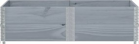 Zahradní truhlík šedý 150 x 100 cm masivní borové dřevo 3295417