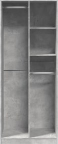 Šatní skříň betonově šedá 80 x 50 x 200 cm kompozitní dřevo 3307759