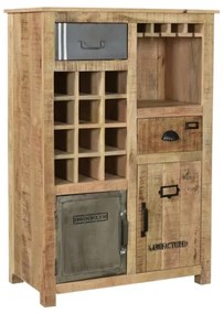 furniture-nabytek.cz - Masivní komoda Highboard Pune z mangového dřeva, lakovaná, přírodní barva – 80×43×110 cm