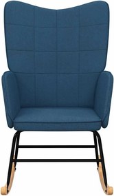 Houpací křeslo modré textil 328011