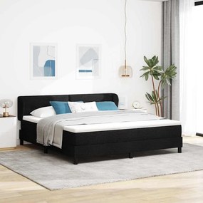 Postel s boxspringem s čelo Černá 180 x 200 cm textil 3340040
