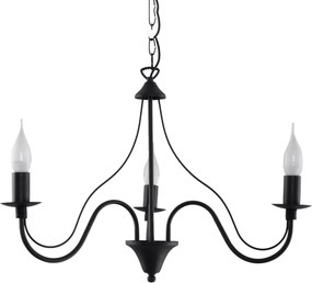 Sollux Lighting Lustr MINERWA 3 černý