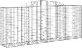 Klenuté gabionové koše 5 ks 300x50x120/140cm pozinkované železo 3146722
