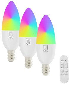 Led žárovka immax neo lite 3x smart žárovka led e14 6w rgb+cct, stmívatelná, wifi, beacon, do