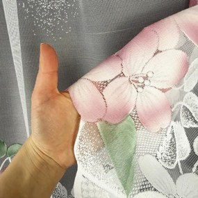 Hotová žakarová oblouková záclona bílá 90x150 Ervi 2460
