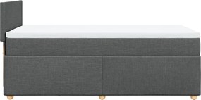 Box spring postel s matrací tmavě šedá 90x190 cm textil 3288829