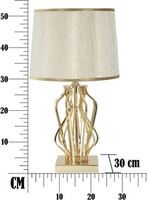 Stolní lampa Mauro Ferretti Genosio, 30x52 cm, zlatá/krémová