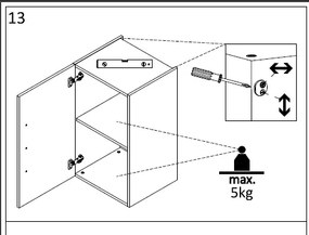 Jurek Závěsná skříňka LORIN R12 L/P