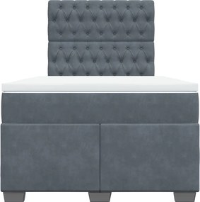 Box spring postel s matrací tmavě šedá 120 x 200 cm samet 3290889