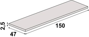 Aldo Psací stůl 150 cm s regály Whitney - Bílý