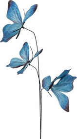 Dekorační větvička s modrými motýlky Butterfly - 10*10*65 cm