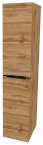 Mereo Mereo, Mailo, koupelnová skříňka vysoká 170 cm, černé madlo, Multidecor, CN594LPBDWOT