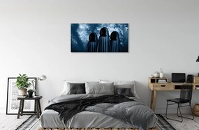 Obrazy na plátně Lesních stromů strašidelnými postavami 125x50 cm