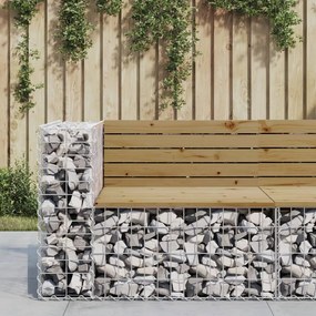 Zahradní lavice gabionový design 92 x 71 x 65,5 cm borové dřevo,  834382