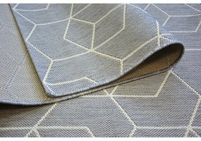 Kusový koberec Kostky 3D šedý 200x290cm