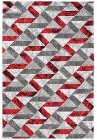 Kusový koberec PP Inis šedočervený 80x150cm