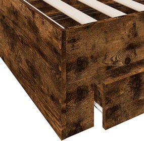 Rám postele se zásuvkami kouřový dub 160 x 200 cm kompozit 3280374