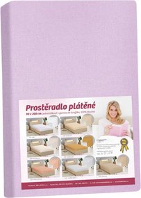 Bellatex Prostěradlo plátěné Fialová 90x200 cm