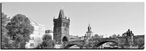 Obraz na plátně - Karlův most v Praze - panoráma 5259QA (120x45 cm)