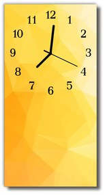 Skleněné hodiny vertikální Umělecký vzor žlutý