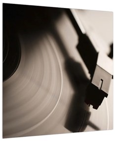 Detailní obraz gramofonové desky (50x50 cm)