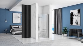 Jednokřídlé sprchové dveře REA RAPID SWING pro instalaci do niky 90 cm, chrom