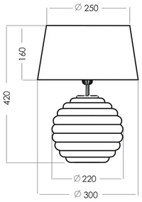 4concepts Designová stolní lampa ANTIBES Barva: Černá