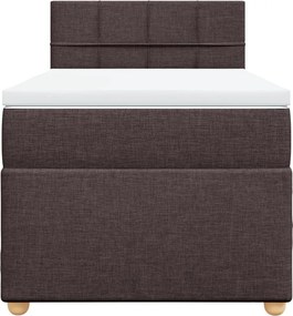 Box spring postel s matrací tmavě hnědá 100 x 200 cm textil 3288894