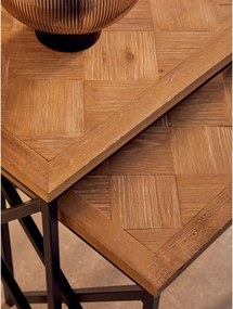 Odkládací stolky v sadě 2 ks z jedlového dřeva 38x51 cm Kickford – Premier Housewares