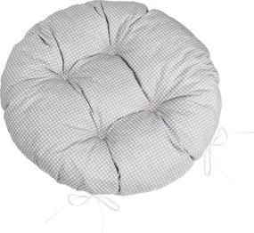 Bellatex Sedák Adéla prošívaný kulatý průměr 40 cm Kostička Šedá,Bílá