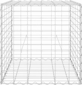 Gabionový vyvýšený záhon krychle ocelový drát 60 x 60 x 60 cm 145651
