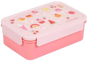 A Little Lovely Company Svačinový box Bento Ice-cream 1,2 l, růžová barva, plast