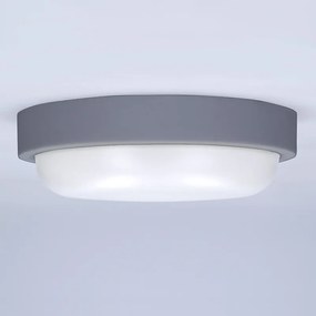 Solight LED venkovní osvětlení kulaté, 13W, 910lm, 4000K, IP54, 17cm, šedá barva